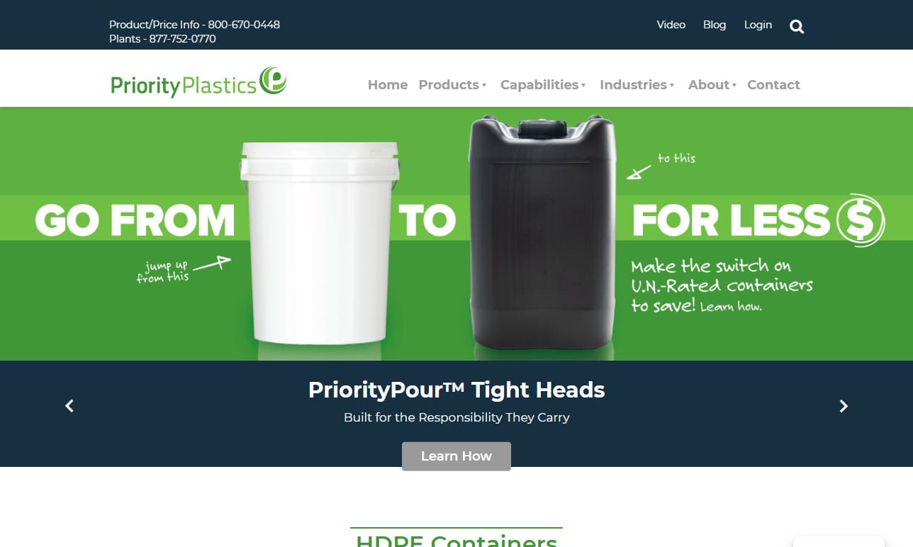Priority Plastics, Inc. | Plastic Container
